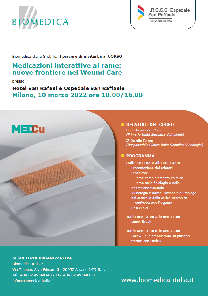"Interactive Copper Medication: New Forntiers in Wound Care" Milan, 10 ...